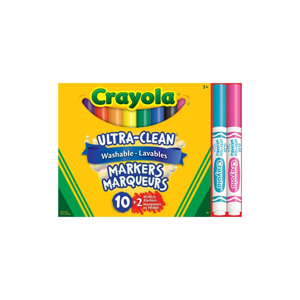 Crayola® Ultra-Clean Marqueurs lavables - couleurs assorties