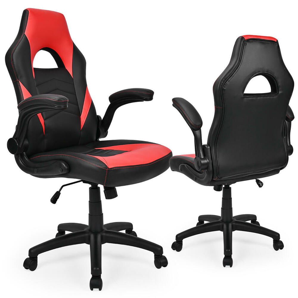 Gaming Chair Racing Office Chair, Computer Chair with Flip Up Arms ...