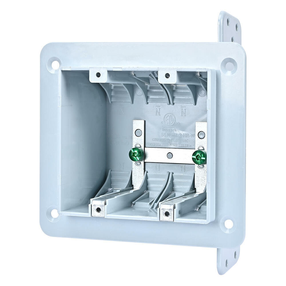 33 cu.inch 2-Gang Switch Plastic Wiring Box, 5.34 x 4.92 x 2.95in ...