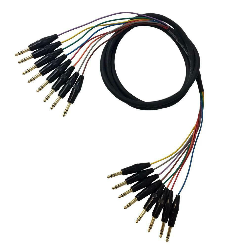Premium TRS Male to TRS Male Balanced Analog 8-Channel Snake Cable