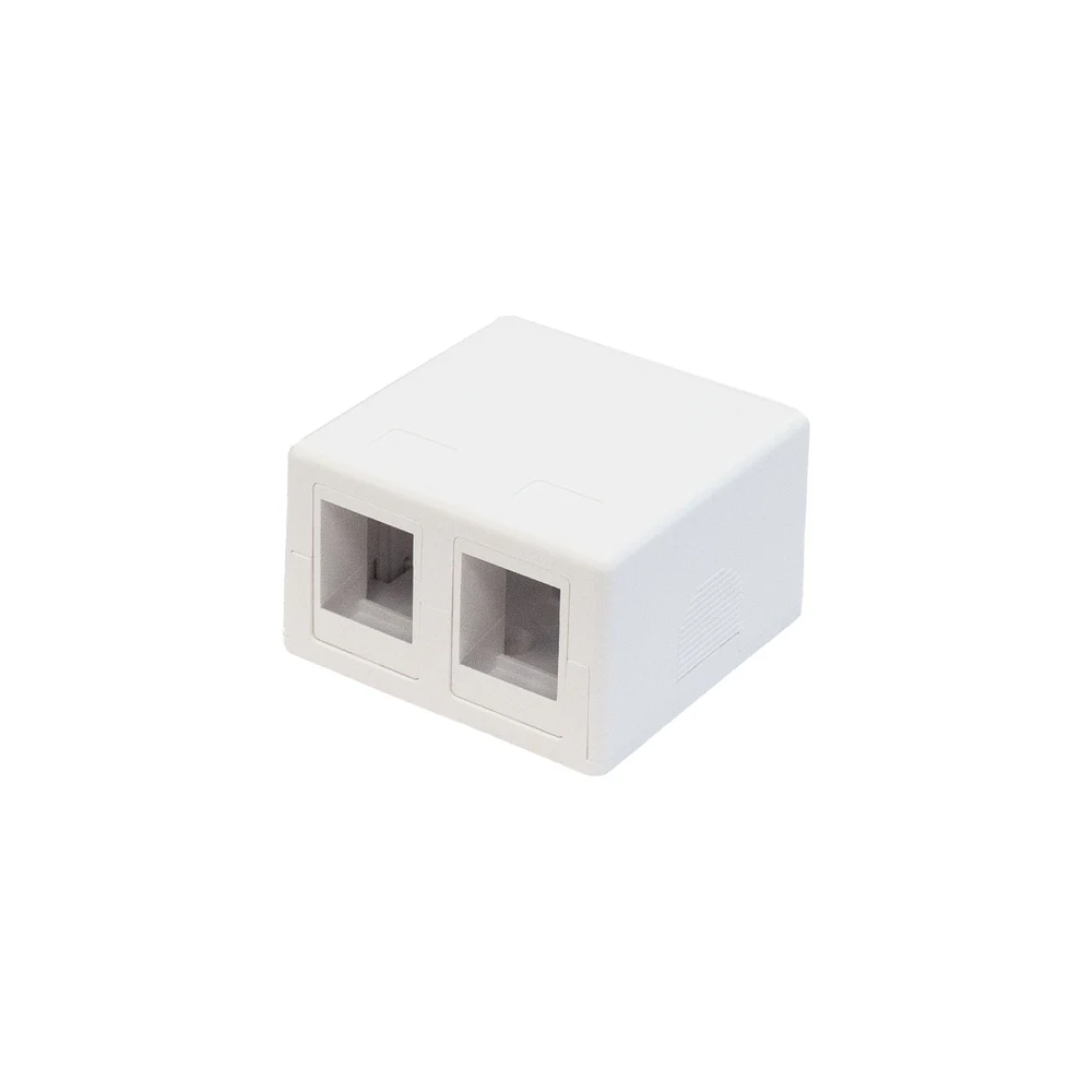 Surface Box 2 Port White - PrimeCables®