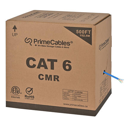 CAT6 23AWG UTP CMR without cross ETL Certified - 500ft - PrimeCables®