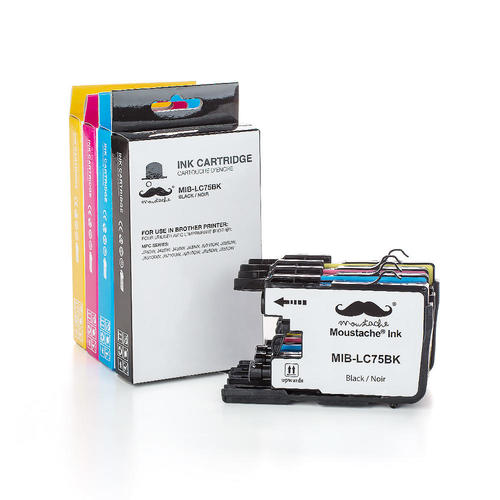 Brother LC75 Compatible Ink Cartridge Combo High Yield BK/C/M/Y - 4 ...
