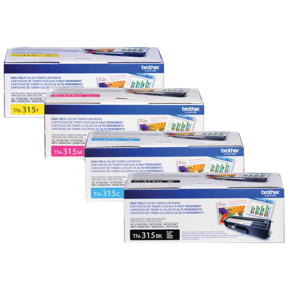 Brother TN-315 Original Toner Cartridge Combo High Yield BK/C/M/Y