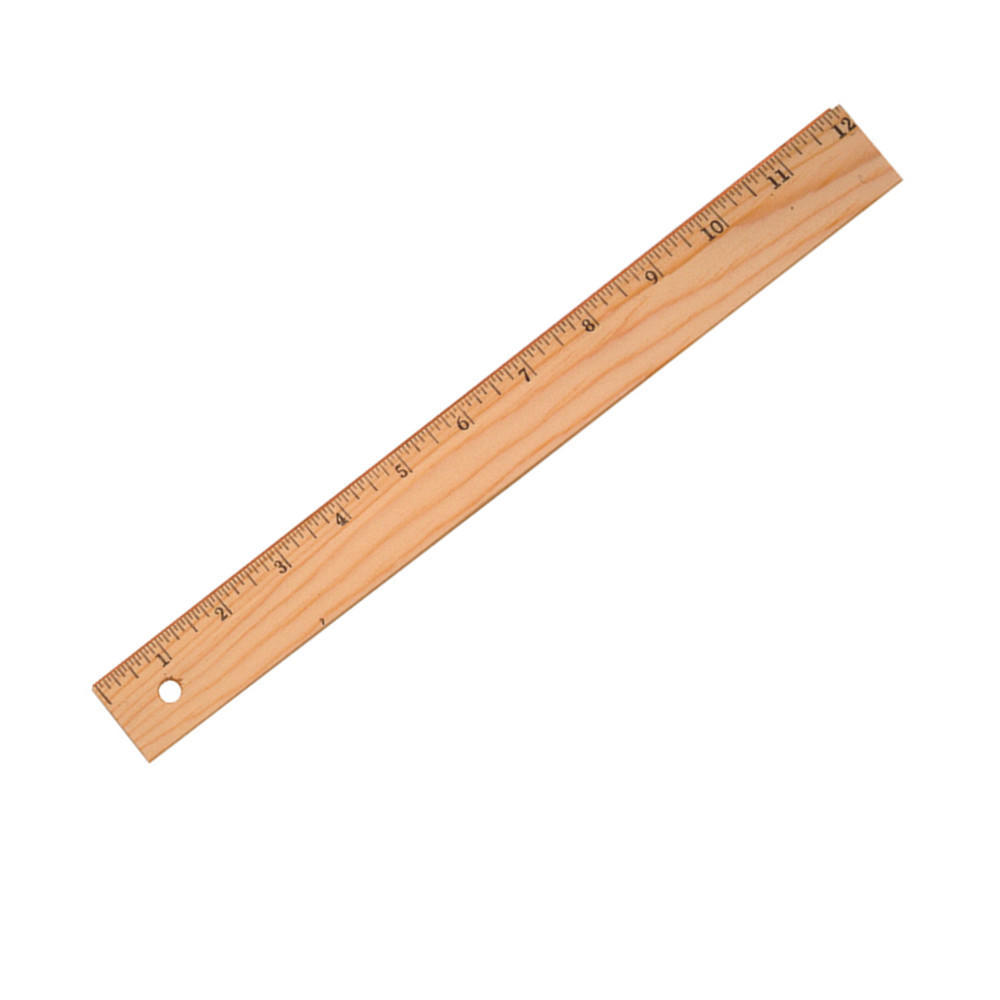 Westcott Wooden Ruler Plain Edge, 30cm / 12"