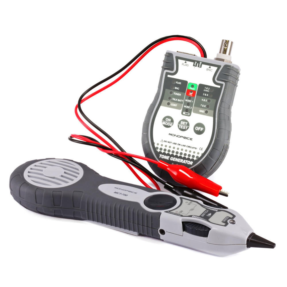 Multifunction RJ-45, BNC, and Speaker Wire Tone Generator, Tracer, Tester