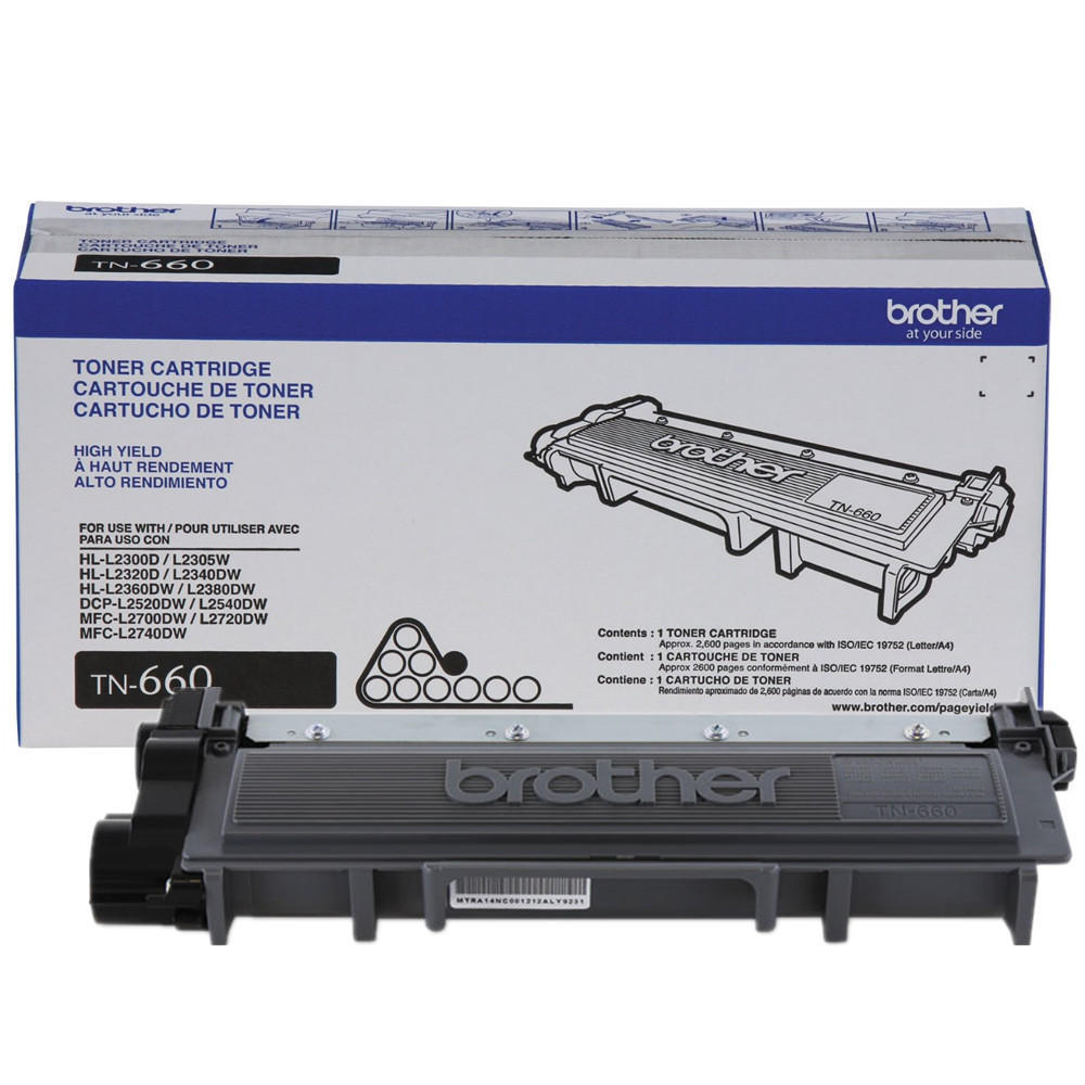 Brother TN660 Toner Cartridge - High Yield - Black