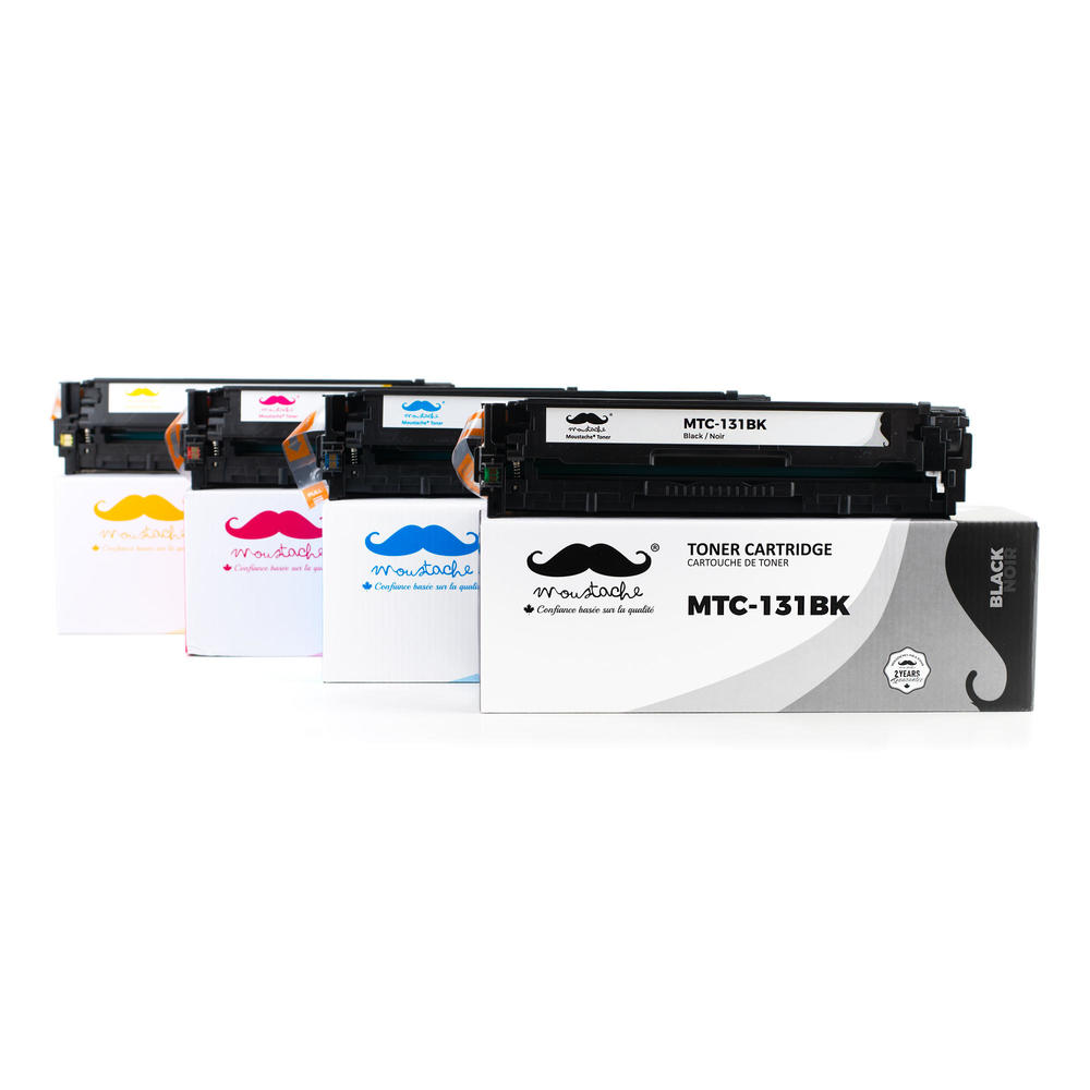 Canon 131 compatibleToner Cartridge Combo BK/C/M/Y - Moustache®