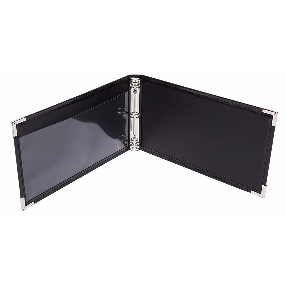 DavisGroup Cheque Binder, 2-Up Style, 12" x 3/4" x 7", Black