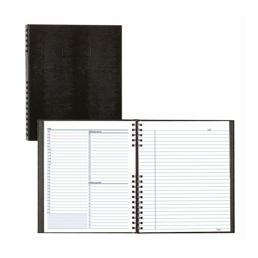 Blueline® NotePro® Daily Undated Planner, 10-3/4 x 8-1/2", Black ...