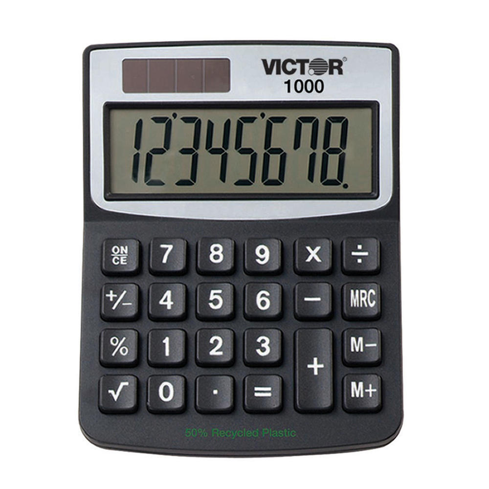 Victor® 1000 Mini calculatrice de bureau à 8 chiffres