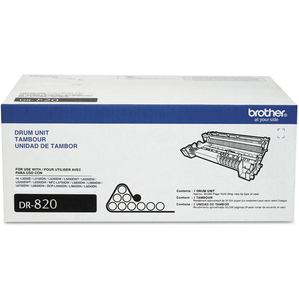 Brother DR-820 Original Black Drum Unit - Printer Drum Unit
