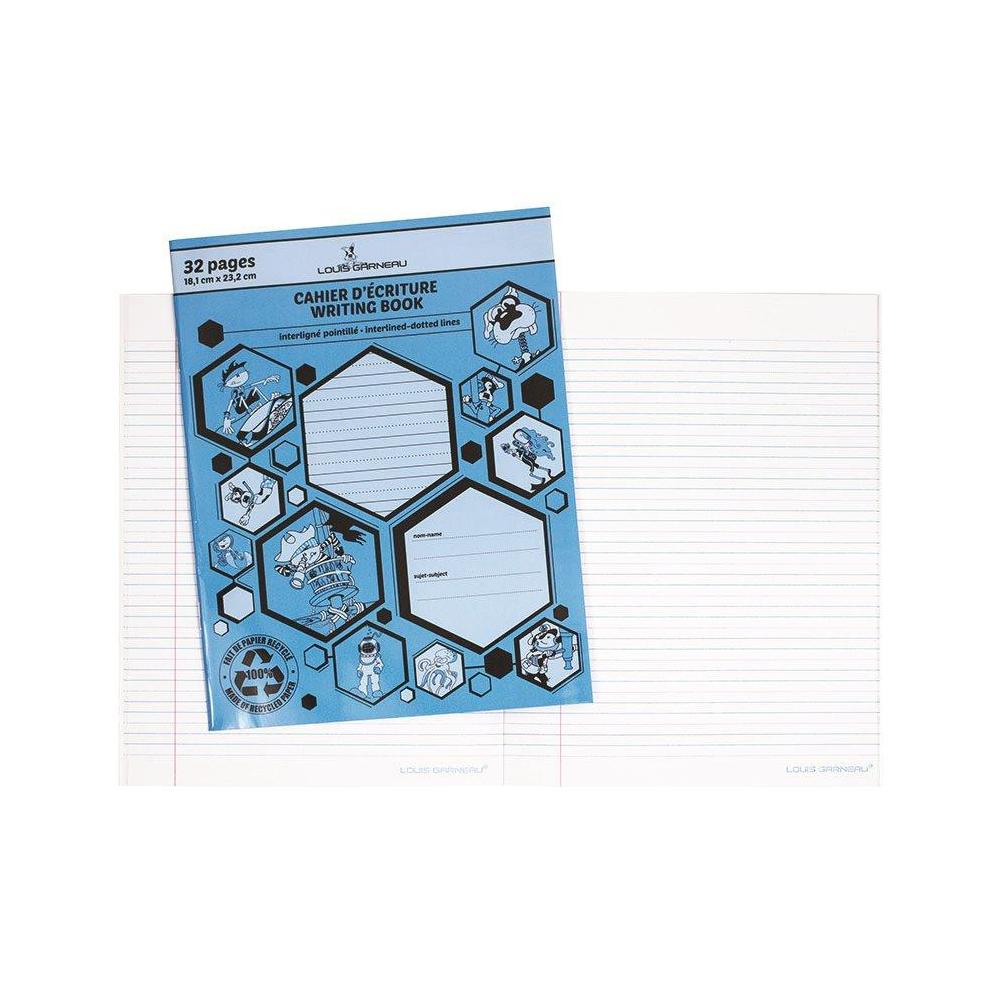 Louis Garneau® Interlined and Dotted Lines Writing Book, 32 Pages，7 x 9 ...