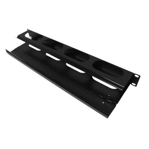 1U 19 Inch Rackmount Cable Management Panel, Hinged Type
