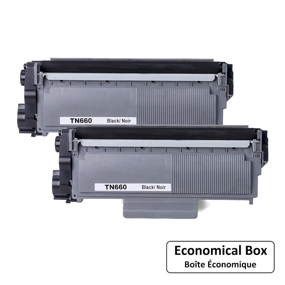 Brother TN660 Compatible Black Toner Cartridge, High Yield