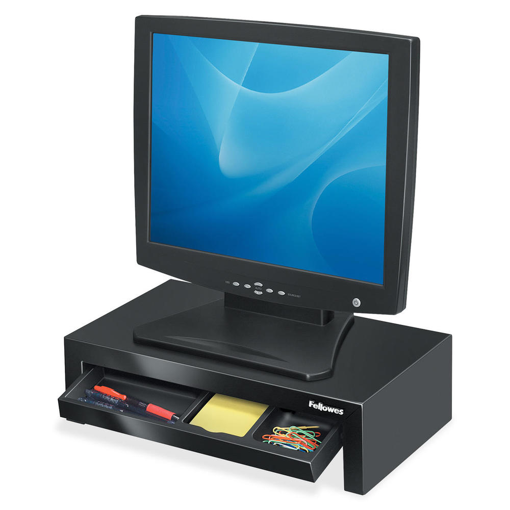 Fellowes® Designer Suites™ Monitor Riser, Black - 4.38" x 16" x 9.38 ...