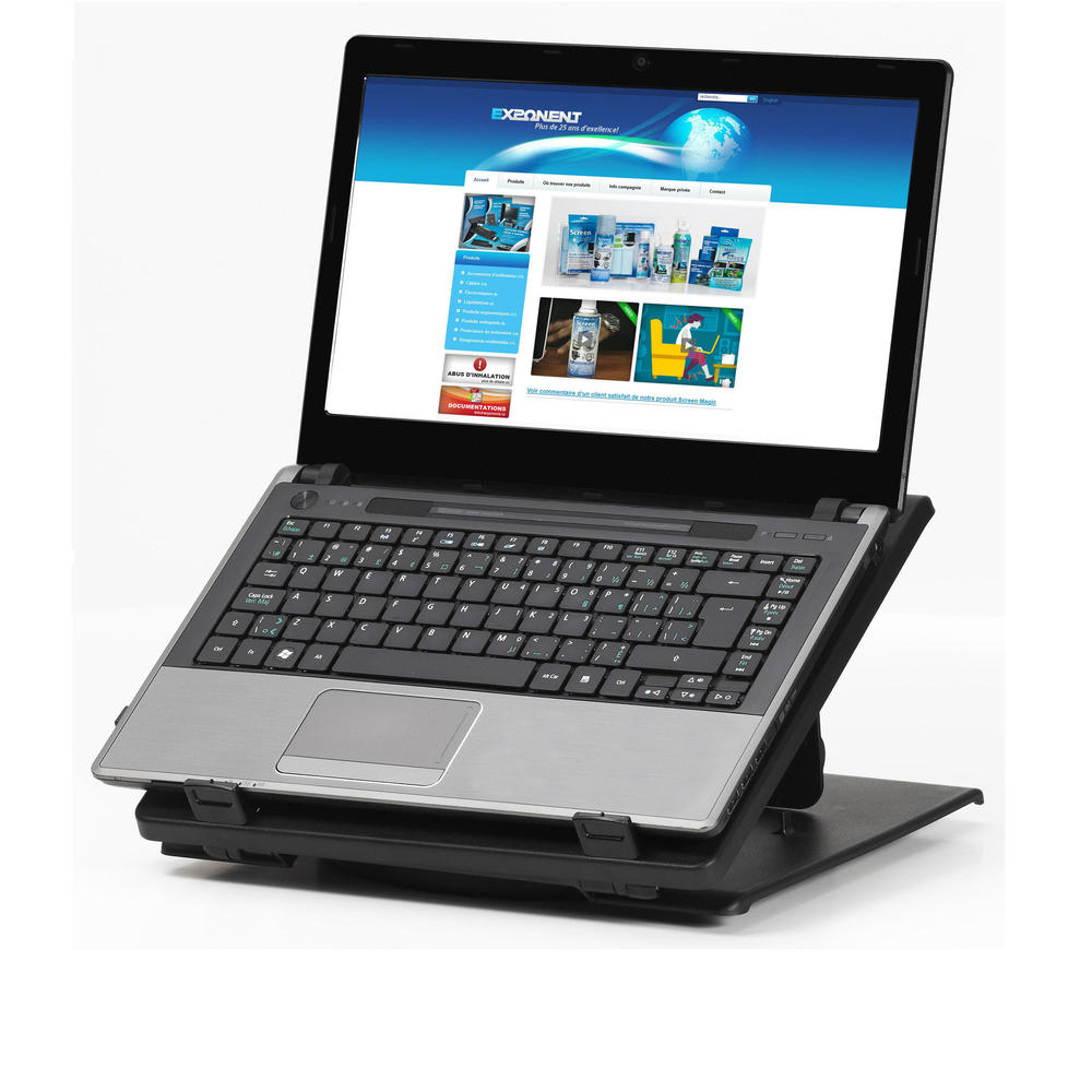 Exponent® Swivel Laptop Riser, Black - 12.8" x 12.6" x 18" 237230