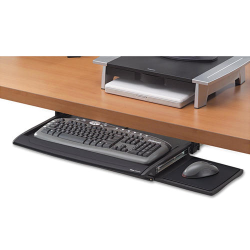 Fellowes® Office Suites™ Black Deluxe Keyboard Drawer with Wrist Rest ...