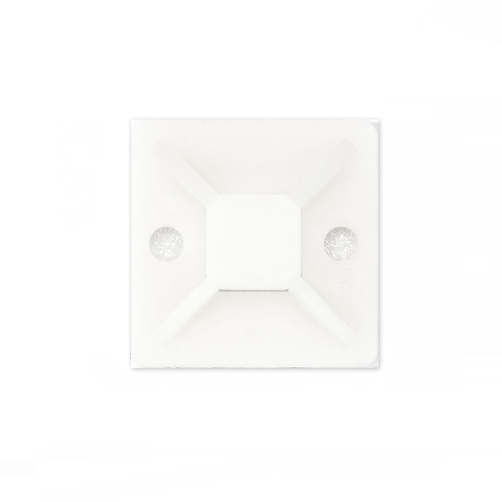 PrimeCables® Cable Tie Mounts 20mmx20mm, 100pcs/Pack - White