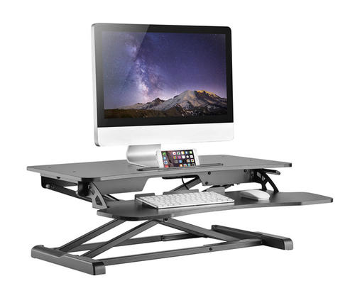 Ergonomic Sit Stand Desk Riser with Height Adjustable - PrimeCables