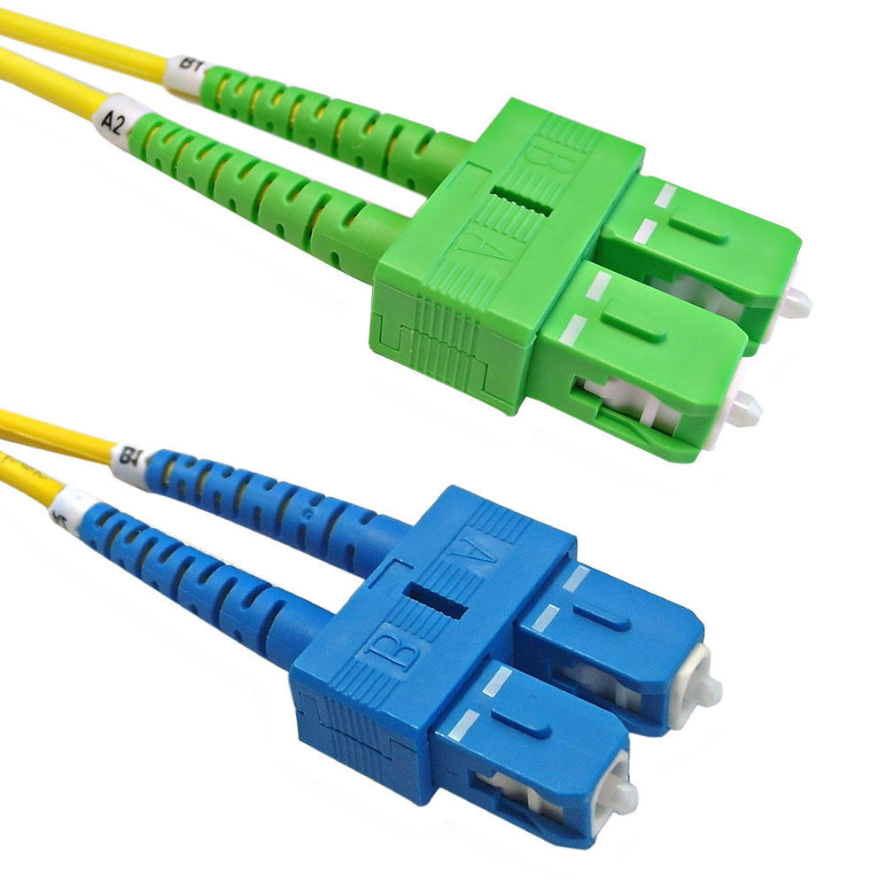 Singlemode Duplex SC/UPC to SC/APC 9 micron Fiber Cable - 3mm Jacket LSZH