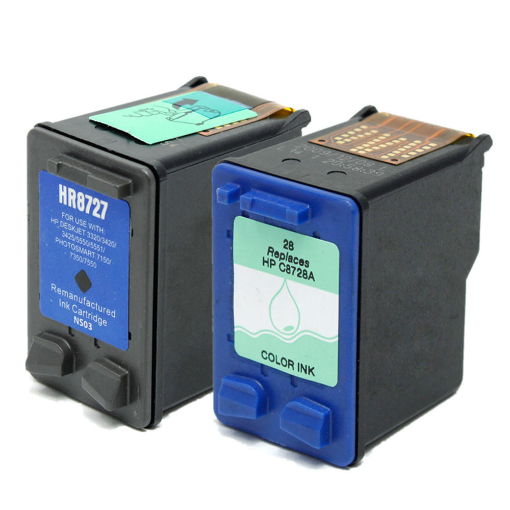 Remanufactured HP 27 C8727AN HP 28 C8728AN Black and Color Ink ...