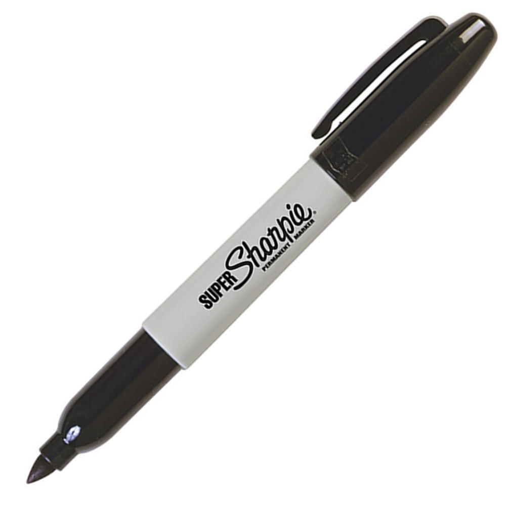 Sharpie® Super Permanent Markers, Fine Point, 12/Box