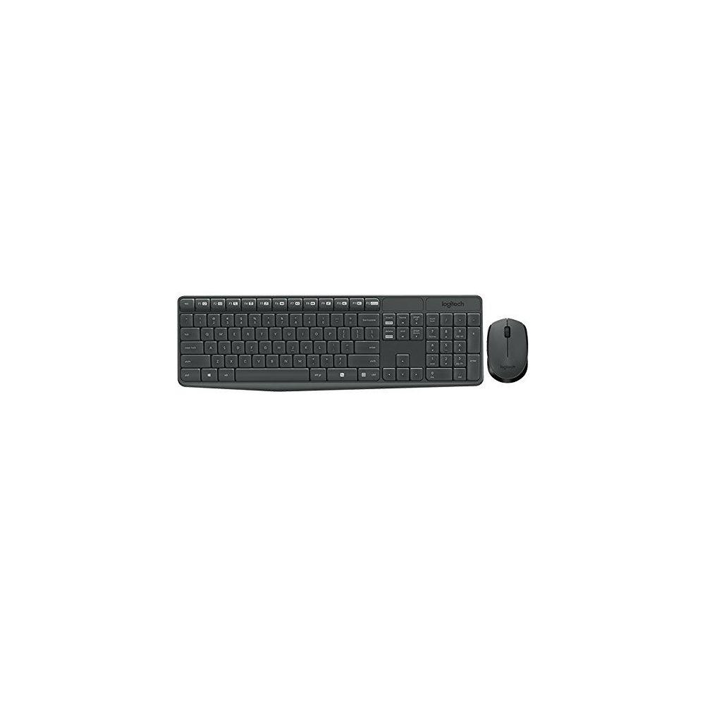 Logitech MK235 Clavier et souris sans fil, gris