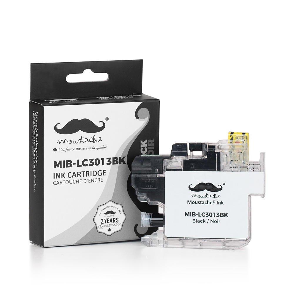 Brother LC3013BK Compatible Black Ink Cartridge with Chip - Moustache
