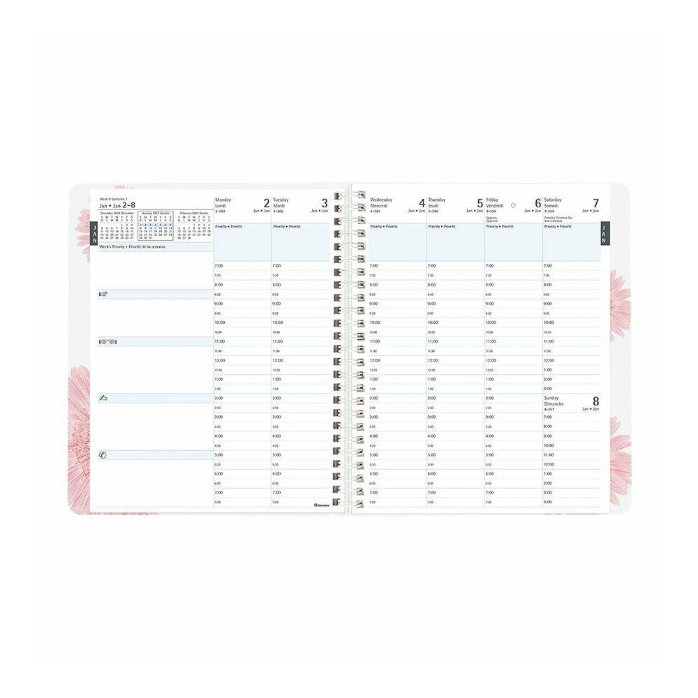 Blueline Timanager 2023 Pink Ribbon Weekly Planner