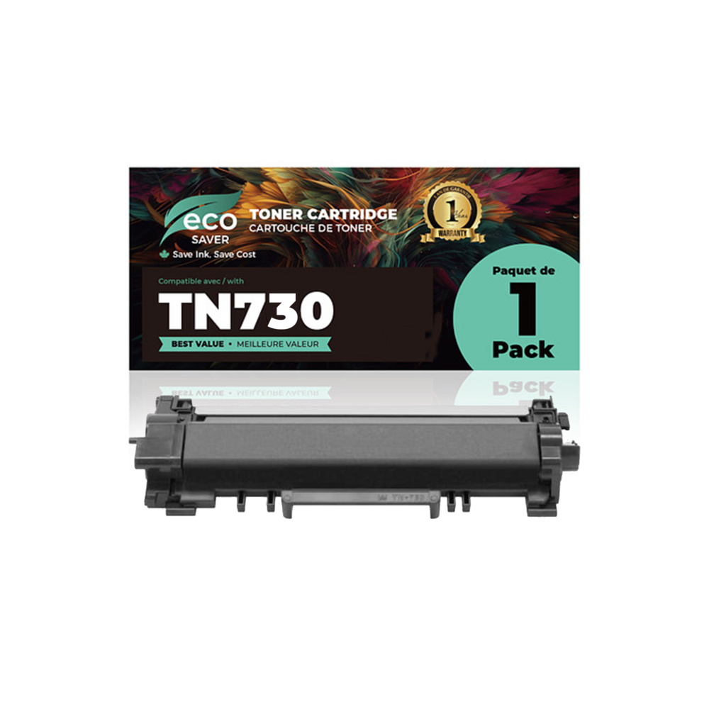 Brother TN730 Compatible Black Toner Cartridge With Chip
