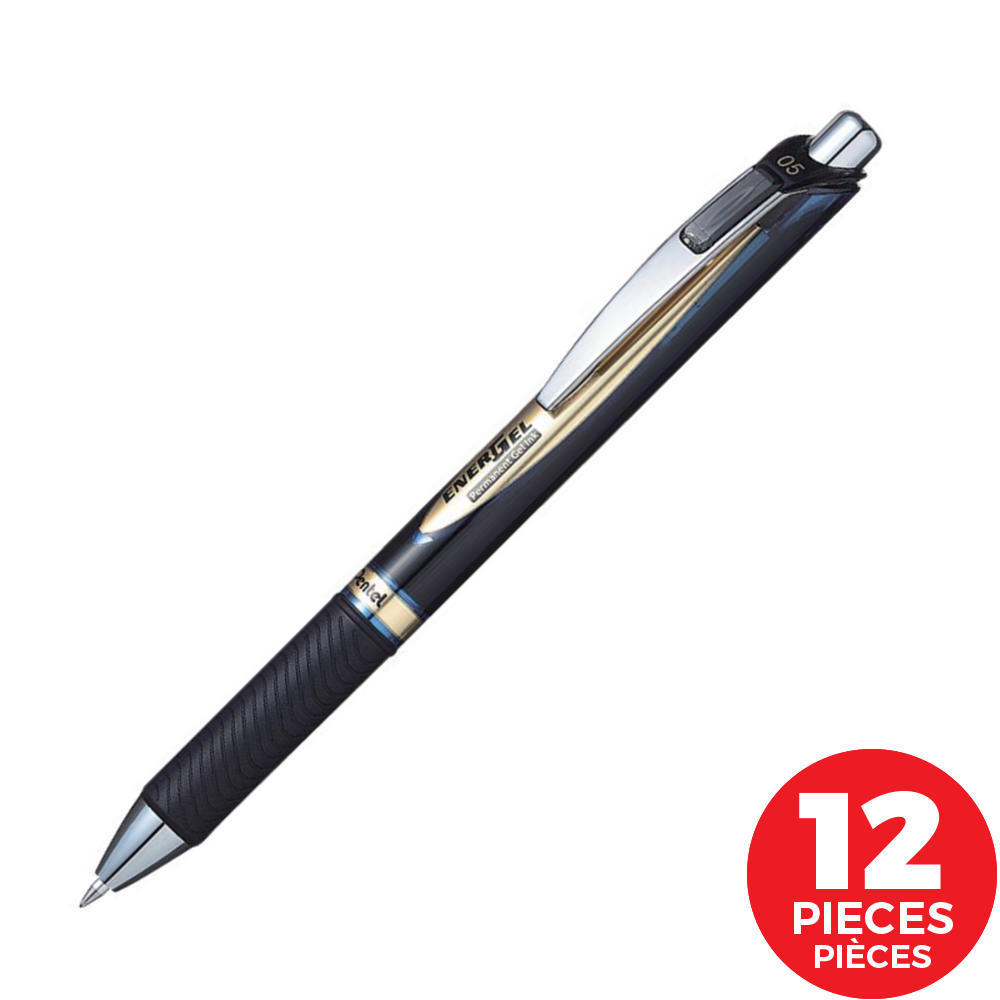 Pentel® Energel Permanent Gel Ink Retractable Ballpoint Pen 12/Pack, 0 ...