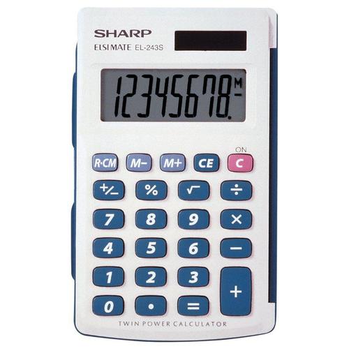 Sharp® EL243SB 8-Digit Twin Powered Calculator