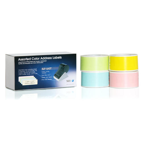 Seiko SmartLabels SLP-4AST Original Address Labels, Assorted Colors,1-1 ...