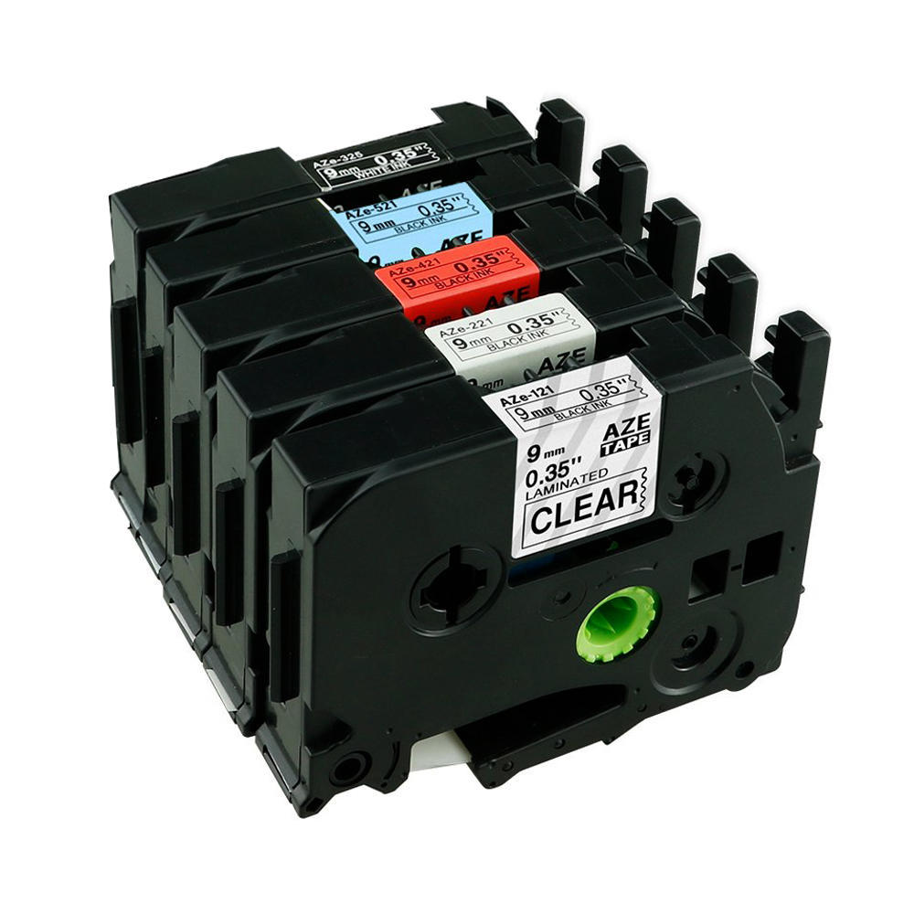 Brother TZe-325, TZe-221, TZe-121, TZe-421, TZe-521 Label Tape, 9mm (0. ...