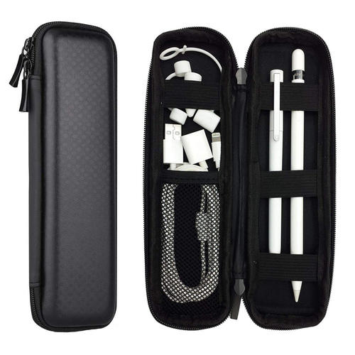 EVA Hard Pencil Case Box, Durable Pen Carrying Case with Zipper, Black