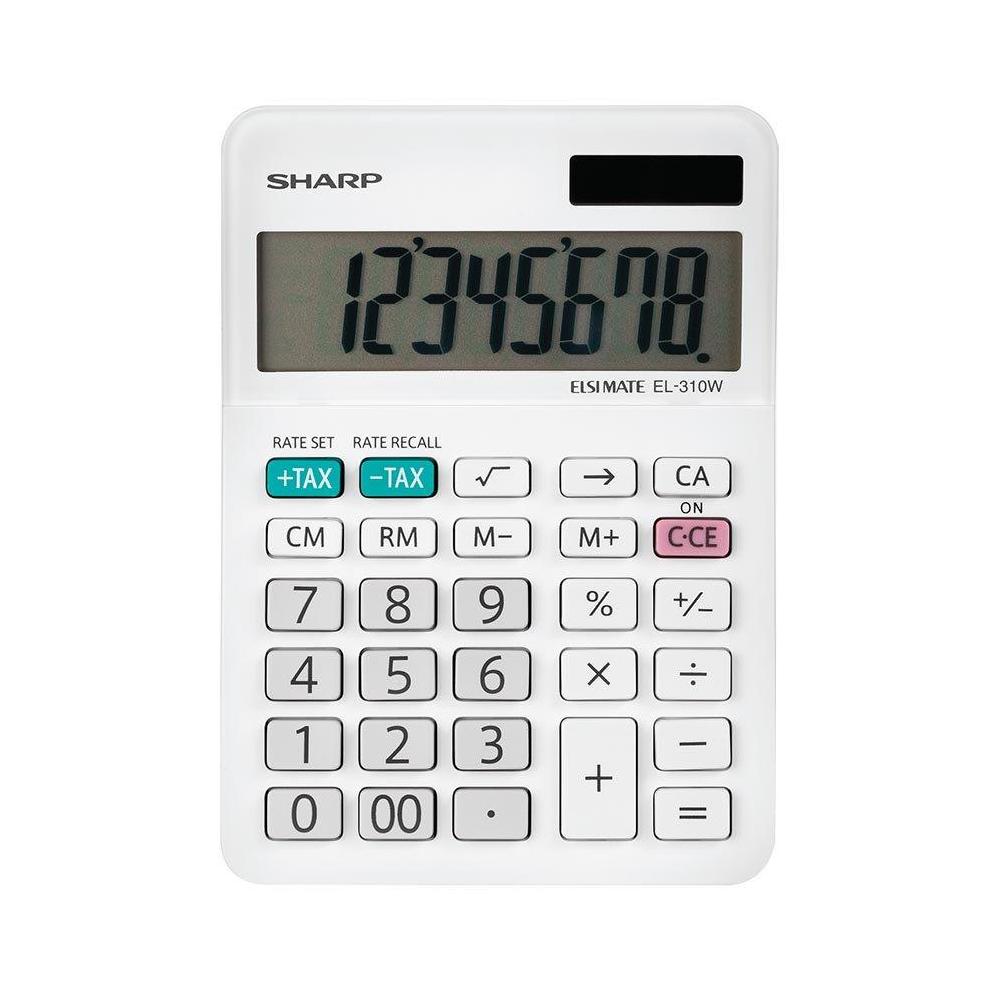 Sharp® EL-330W Desktop Calculator, 10-Digit Display, Dual Powered