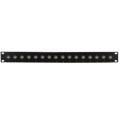 16 Port 75 Ohm BNC 12GHz HD-SDI patch panel, 19 inch rackmount 1U