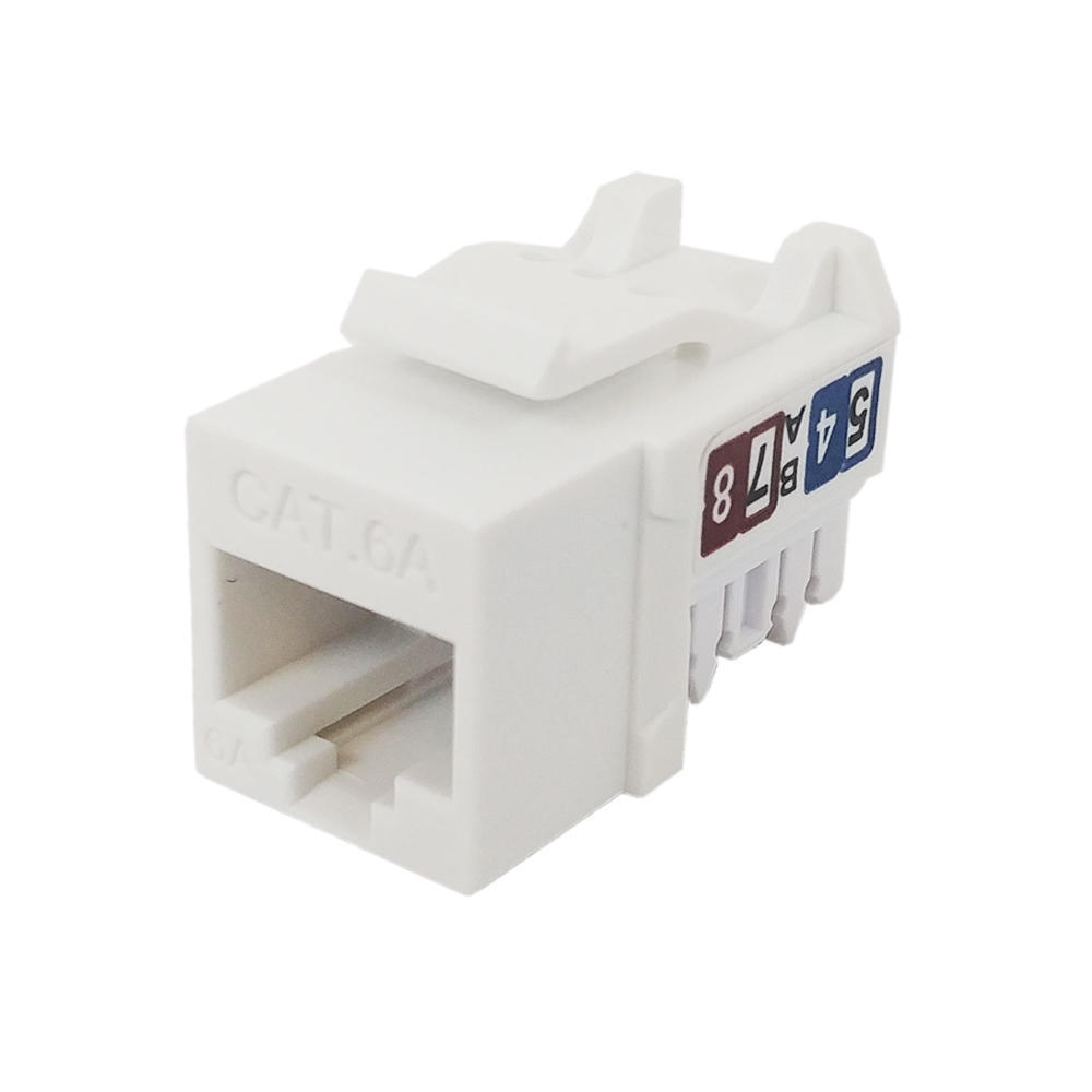 RJ45 CAT6A Slim Profile Jack, 110 Punch-Down