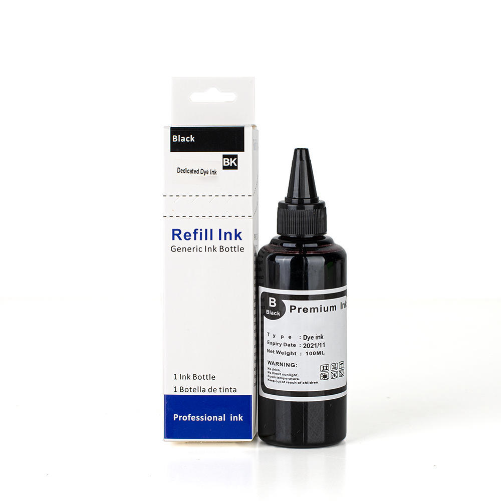Universal Black Dye Refill Ink for HP Printer Cartridges 100ml