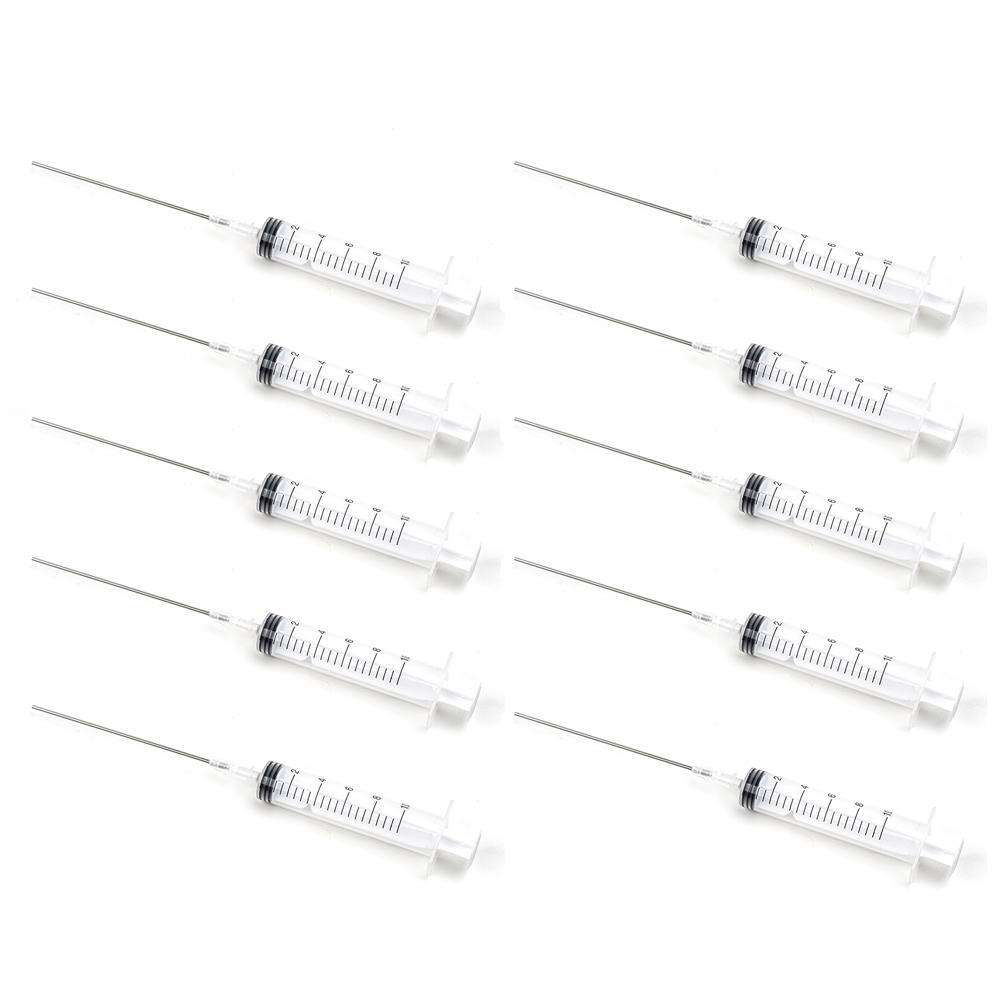 10PCS 10ml Plastic Syringe with Long Refill Needle for Ink Refill