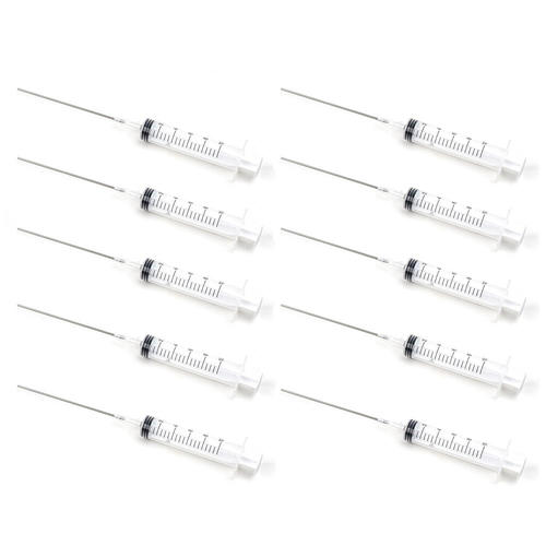 10PCS 10ml Plastic Syringe with Long Refill Needle for Ink Refill