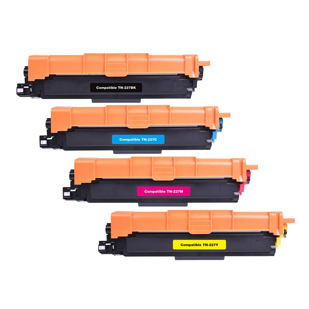 Brother TN227 Compatible Toner Cartridge Combo High Yield BK/C/M/Y ...