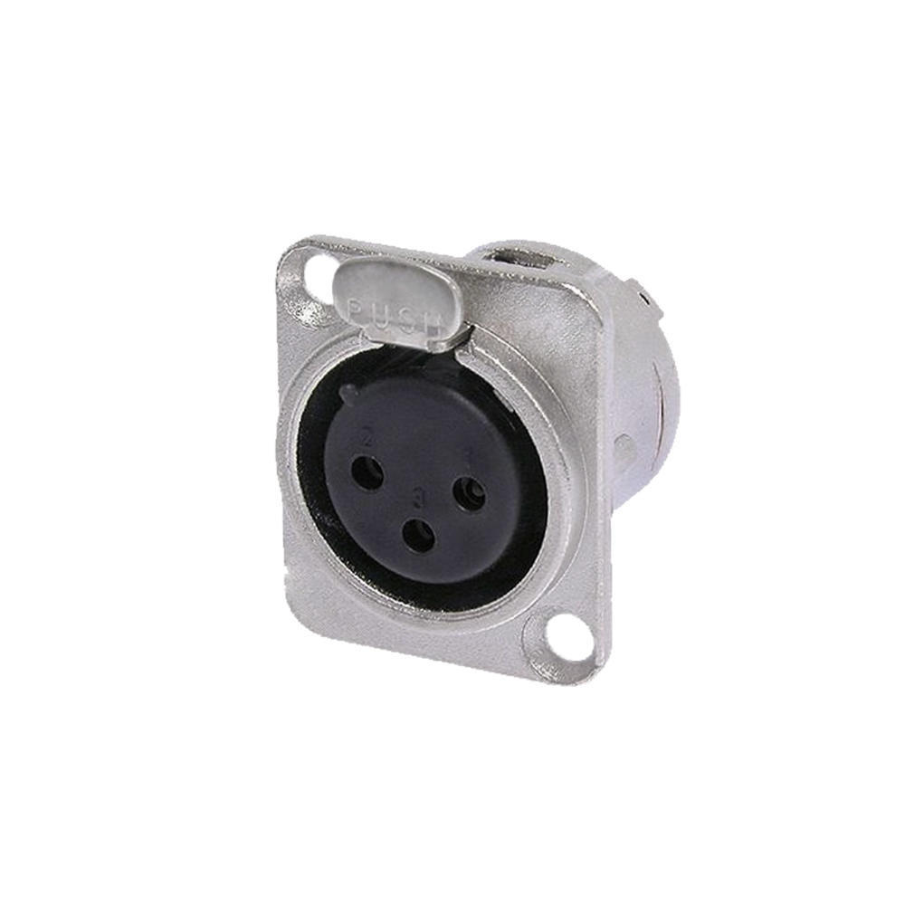 XLR Female to Solder for D-Cut XLR Opening - Locking