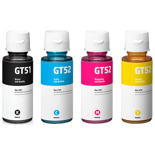 HP GT51 Black & HP GT52 Cyan Magenta Yellow Compatible Ink Bottle Combo