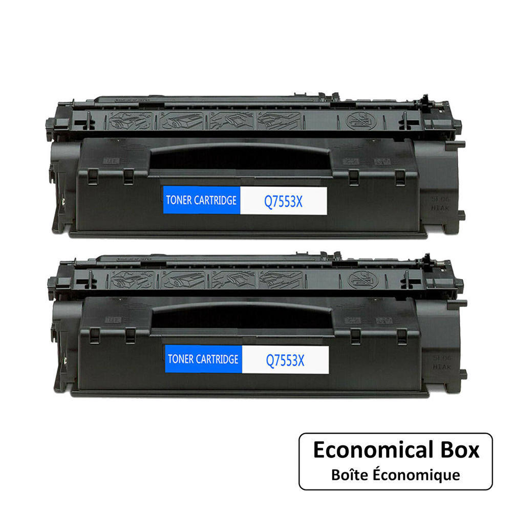 Compatible HP 53X Q7553X Black Toner Cartridge High Yield - Economical Box