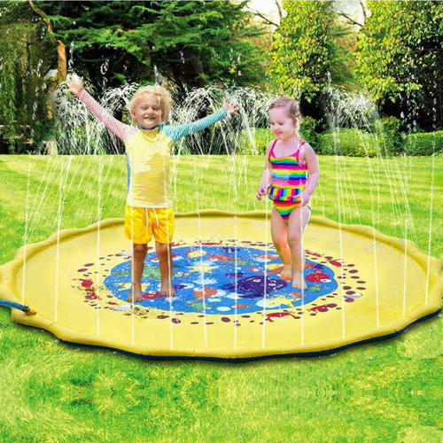 68" Inflatable Splash Sprinkler Mat，ideal for indoors & outdoors and ...