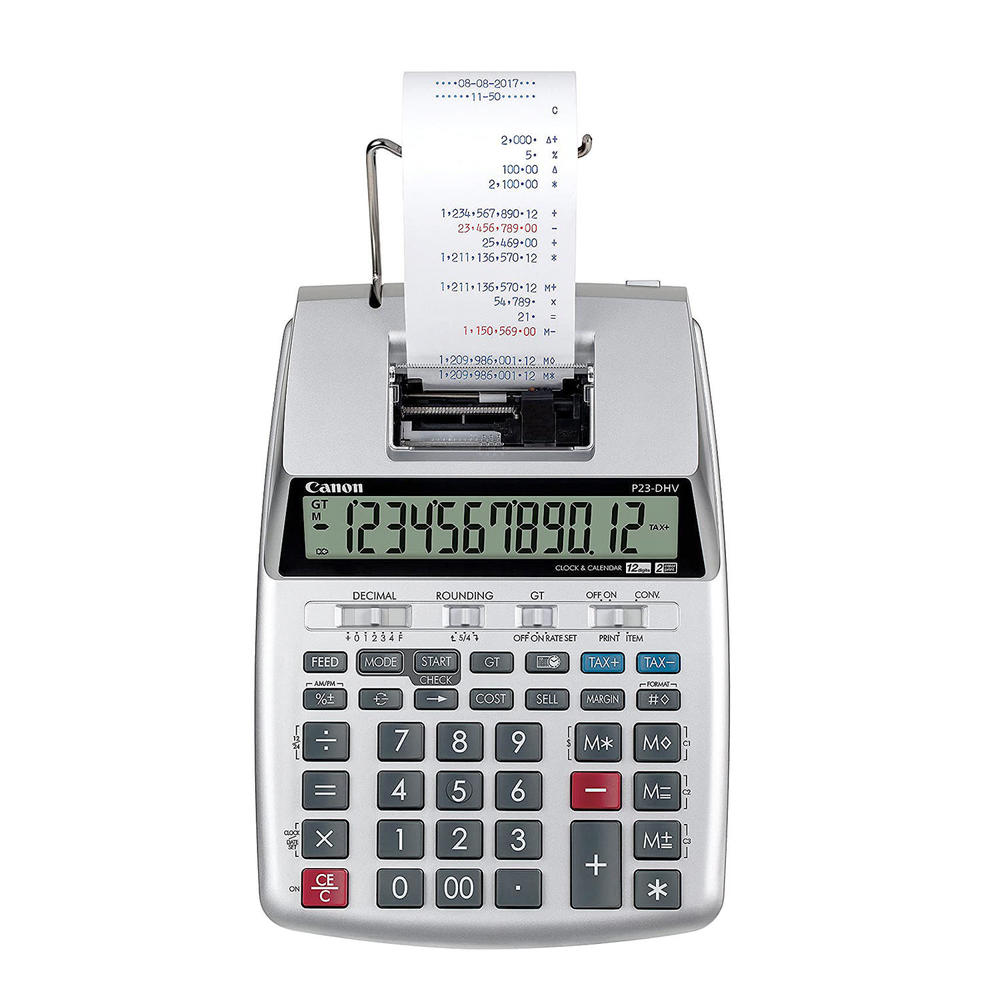 Canon P23-DHV-3 12-Digit Desktop Printing Calculator