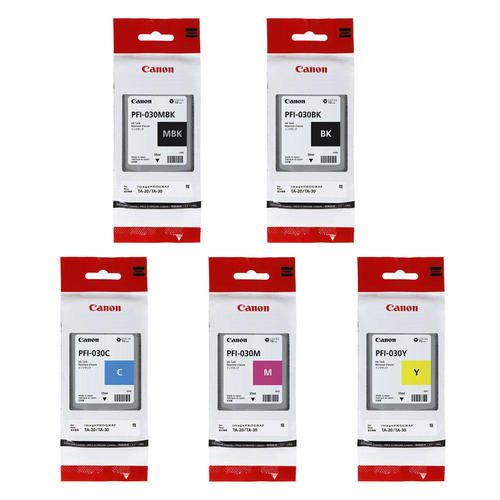 Canon PFI-030 Original Ink Cartridge Combo MBK/BK/C/M/Y