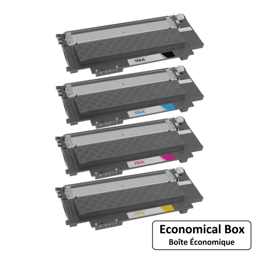 Compatible HP 116A Toner Cartridge Combo BK/C/M/Y - Economical Box